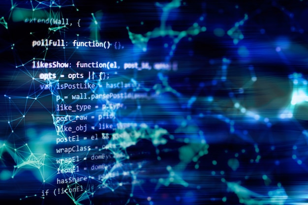 Premium Photo | Running computer data / www programming. web ...