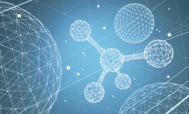 Premium Photo | Science background with molecule or atom, abstract ... Premium Photo | Science background with molecule or atom, abstract ...