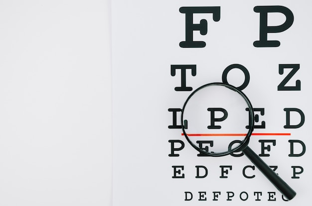 Free Photo | Selection of letters under magnifying glass Free Photo | Selection of letters under magnifying glass
