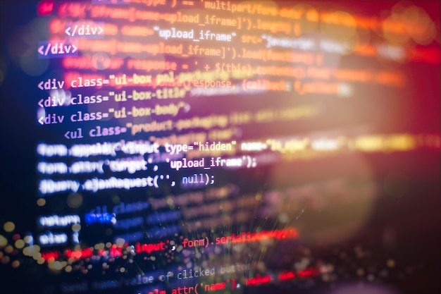 Premium Photo | Server logs analysis. closeup developing programming and coding technologies ...