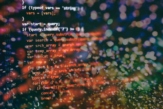 Premium Photo | Server logs analysis. closeup developing programming and coding technologies ...