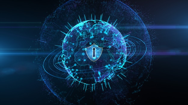 Premium Photo | Shield icon on secure global network, cyber security ... Premium Photo | Shield icon on secure global network, cyber security ...