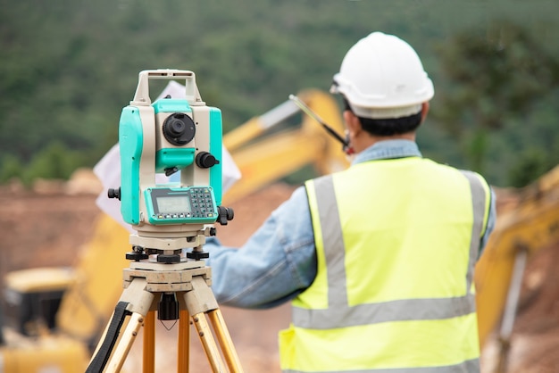 Premium Photo | Survey measurement construction equipment Premium Photo | Survey measurement construction equipment