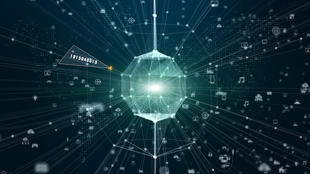Premium Photo | Technology network digital data connection and digital ... Premium Photo | Technology network digital data connection and digital ...