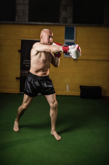 Free Photo | Thai boxer practicing boxing Free Photo | Thai boxer practicing boxing