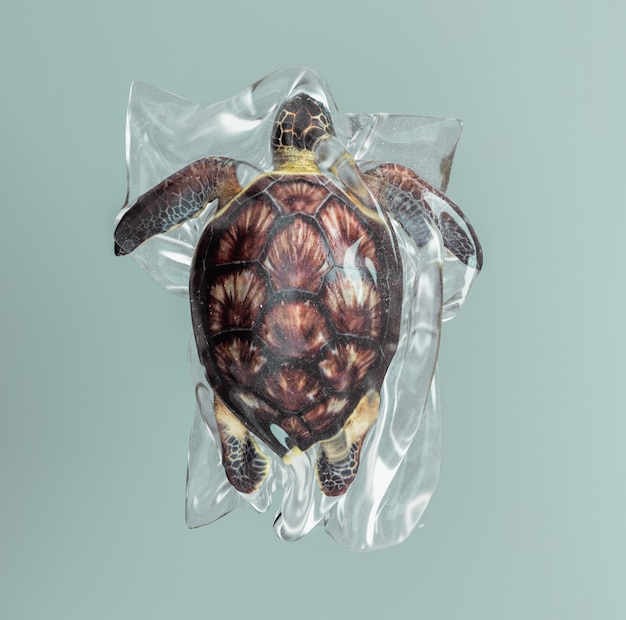 Premium Photo | Turtle trapped in a plastic bag. Premium Photo | Turtle trapped in a plastic bag.