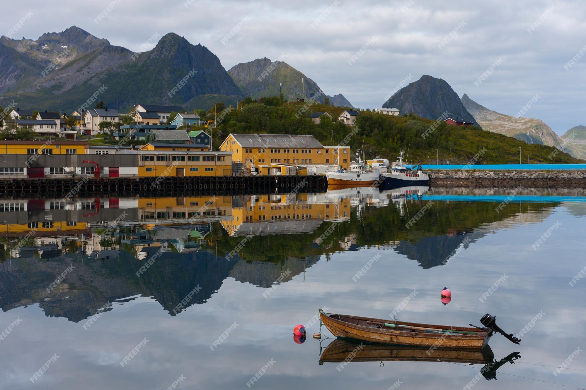 Premium Photo | View of norwegian fisherman village husoy, senja island ... Premium Photo | View of norwegian fisherman village husoy, senja island ...