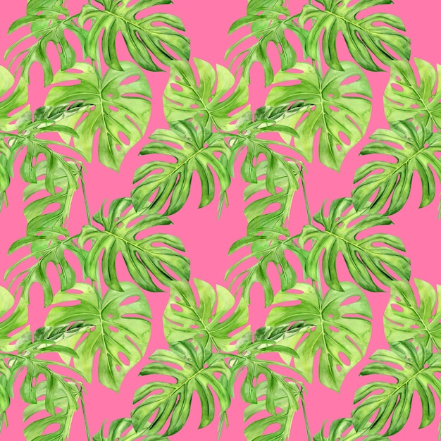 Premium Photo Watercolor Illustration Seamless Pattern Of Tropical