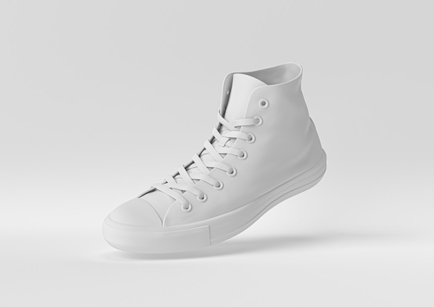 Premium Photo | White shoe. 3d render, 3d illustration. Premium Photo | White shoe. 3d render, 3d illustration.