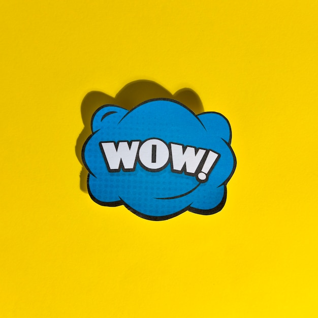 Free Photo Wow Word Pop Art Retro Vector Illustration On Yellow Background