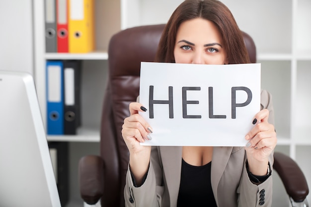 Premium Photo | You need help ? the beautiful business woman at office ... Premium Photo | You need help ? the beautiful business woman at office ...