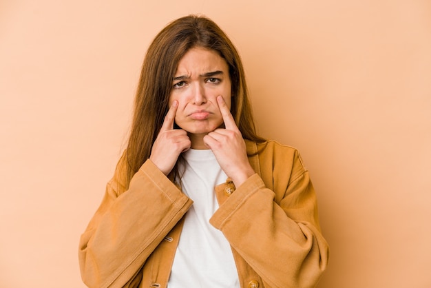 Premium Photo Young Skinny Caucasian Teenager Girl Crying Unhappy
