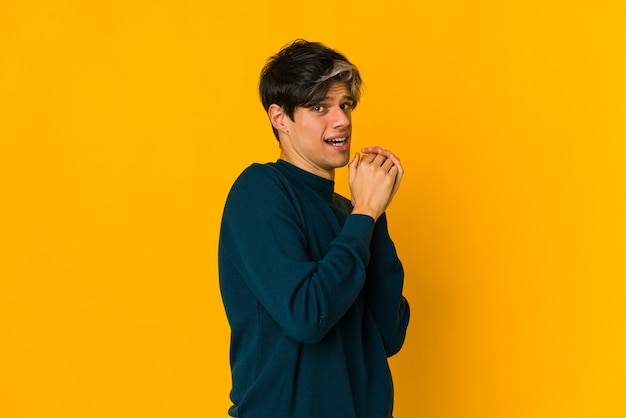 Premium Photo Young Skinny Hispanic Man Scared And Afraid