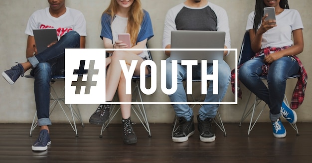 Free Photo | Youth culture young adult generation teenagers Free Photo | Youth culture young adult generation teenagers