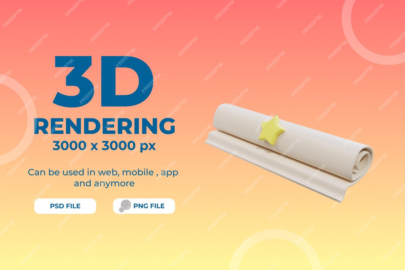 Premium PSD | 3d rendering paper illustration object premium psd Premium PSD | 3d rendering paper illustration object premium psd
