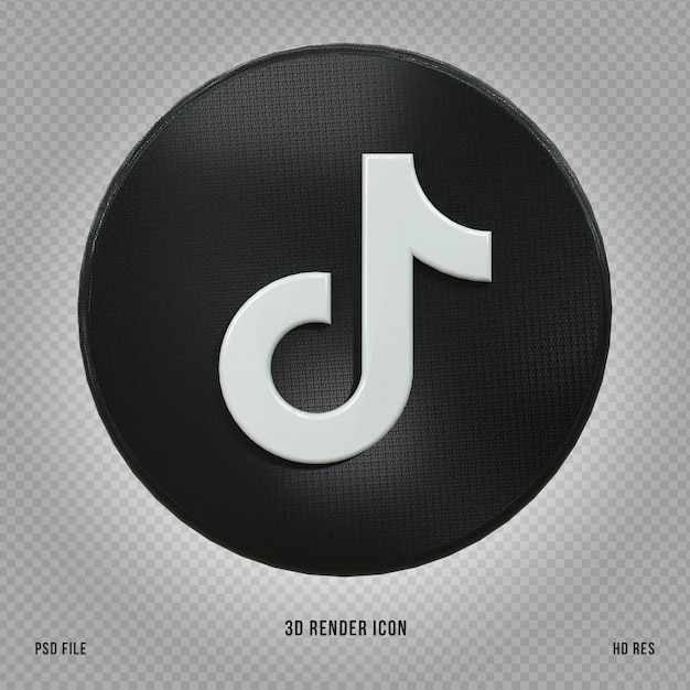 3d 소셜 미디어 Tiktok 아이콘 다채로운 광택 소셜 미디어 3d 개념 프리미엄 Psd 파일