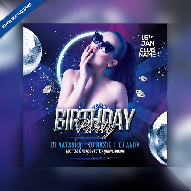 Premium PSD | Birthday party flyer Premium PSD | Birthday party flyer