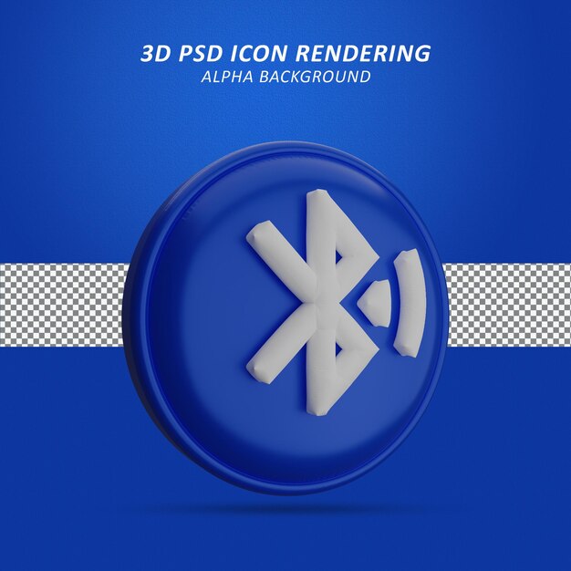 Premium PSD | Bluetooth icon in isolated 3d rendering Premium PSD | Bluetooth icon in isolated 3d rendering