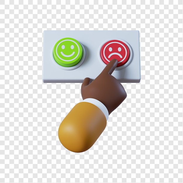 Premium PSD | Cartoon african-american businessman hand pressing red button Premium PSD | Cartoon african-american businessman hand pressing red button
