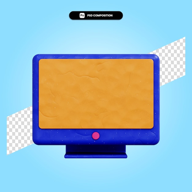 Premium PSD | Computer 3d render illustration isolated Premium PSD | Computer 3d render illustration isolated