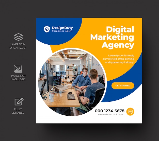 Premium Psd Digital Business Marketing Promotion Social Media Post