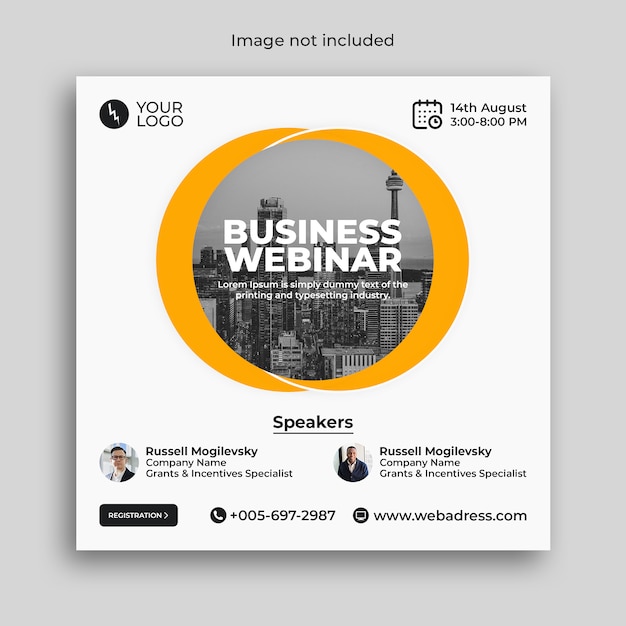 Premium PSD | Digital marketing business webinar conference banner Premium PSD | Digital marketing business webinar conference banner