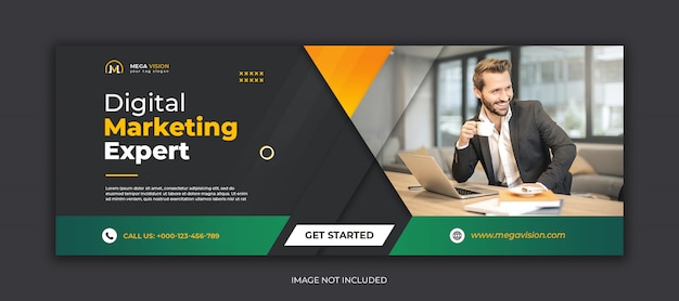 Premium PSD | Digital marketing corporate facebook cover template Premium PSD | Digital marketing corporate facebook cover template