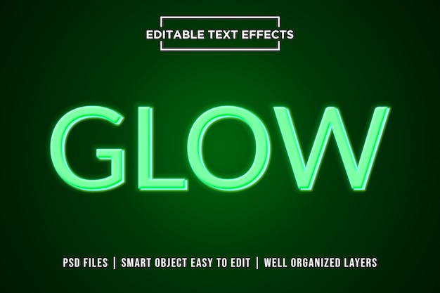 Premium PSD | Glow green neon text style effect premium psd Premium PSD | Glow green neon text style effect premium psd