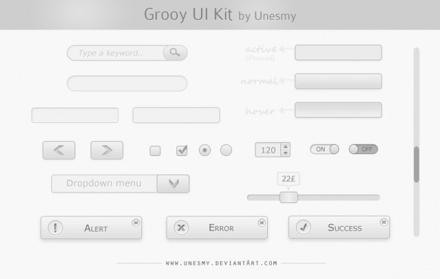 Free PSD | Gray ui elements psd material Free PSD | Gray ui elements psd material
