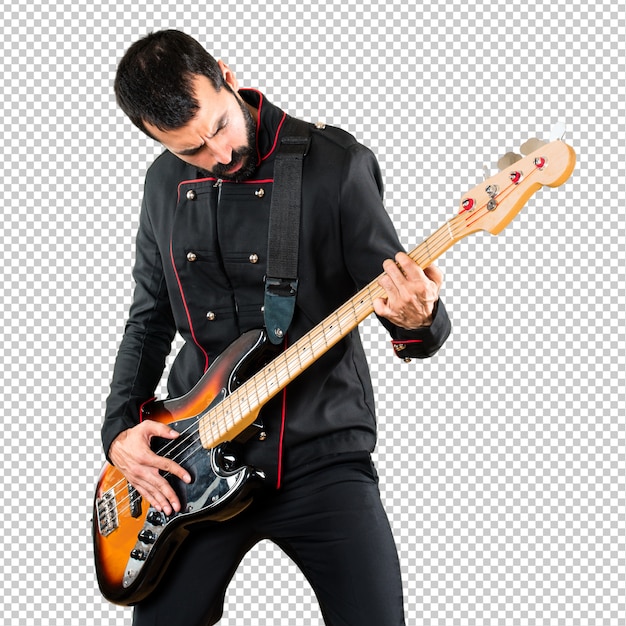 Premium PSD | Handsome man with guitar Premium PSD | Handsome man with guitar