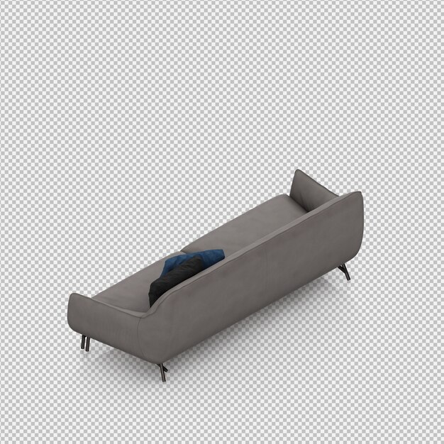 Premium PSD | Isometric sofa 3d isolated render Premium PSD | Isometric sofa 3d isolated render