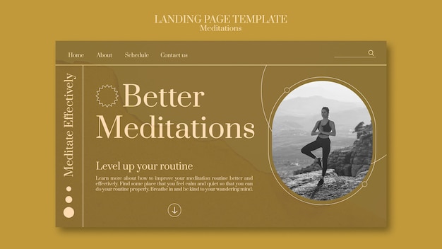 Premium PSD | Meditation and mindfulness web templates Premium PSD | Meditation and mindfulness web templates
