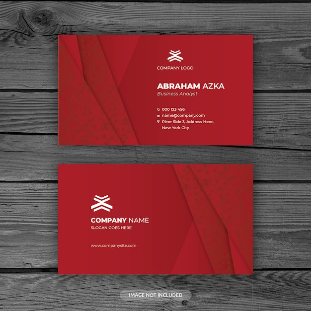 Premium Psd Modern Red Business Card Design With Corporate Concept
