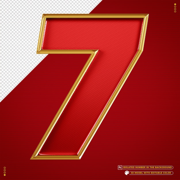 Premium PSD | Number 7 banner Premium PSD | Number 7 banner