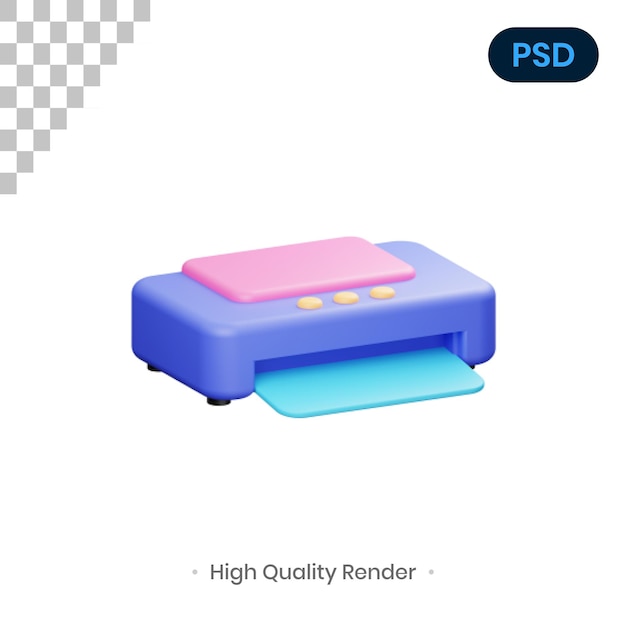 Premium PSD | Printer 3d render illustration premium psd Premium PSD | Printer 3d render illustration premium psd