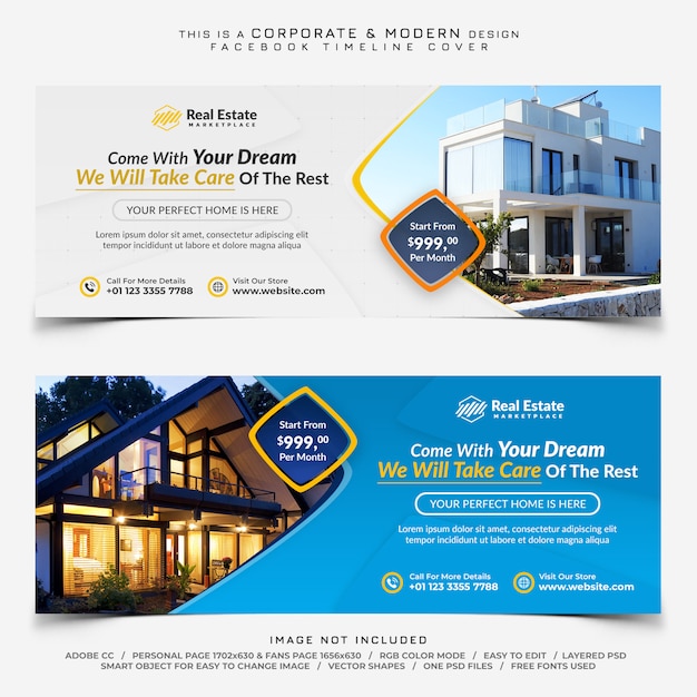 Premium PSD | Real estate banner Premium PSD | Real estate banner
