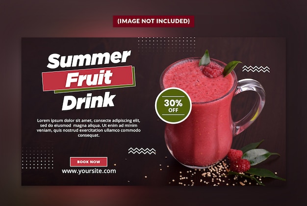 Premium PSD | Summer drink web banner template Premium PSD | Summer drink web banner template