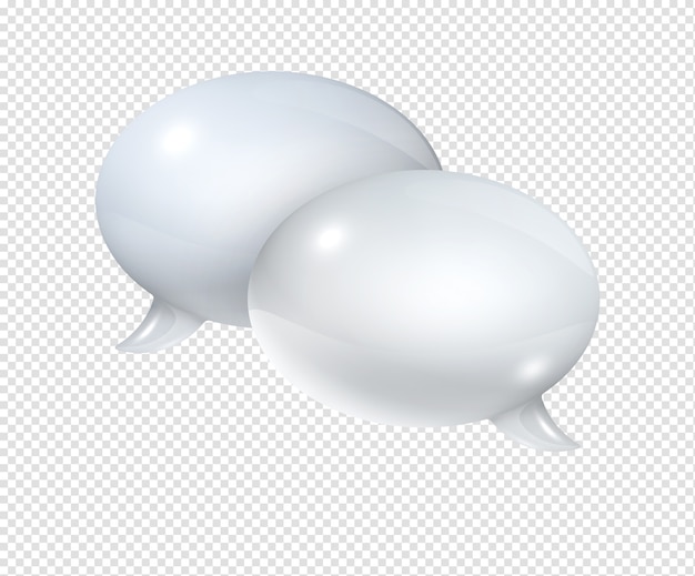 Premium PSD | White speech bubbles Premium PSD | White speech bubbles