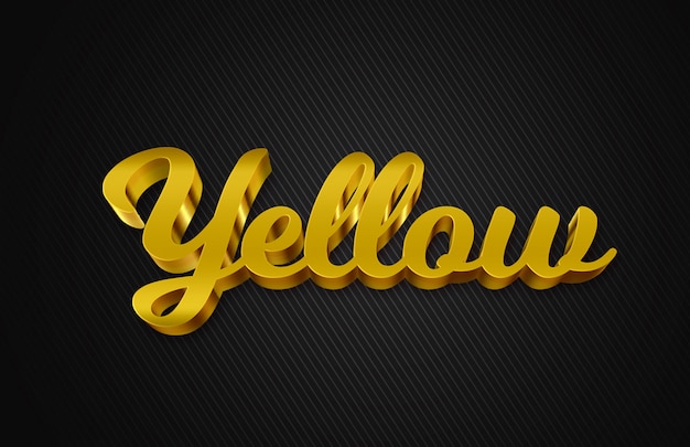 Premium PSD | Yellow text effect Premium PSD | Yellow text effect