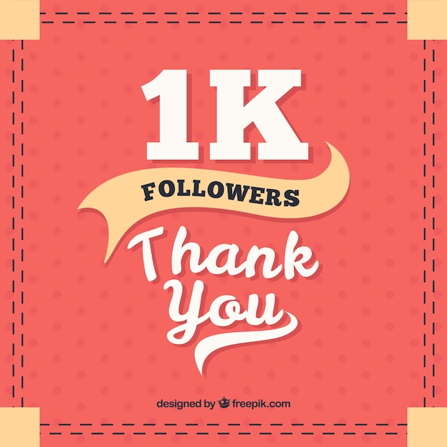 1k followers background Vector | Free Download 1k followers background Vector | Free Download
