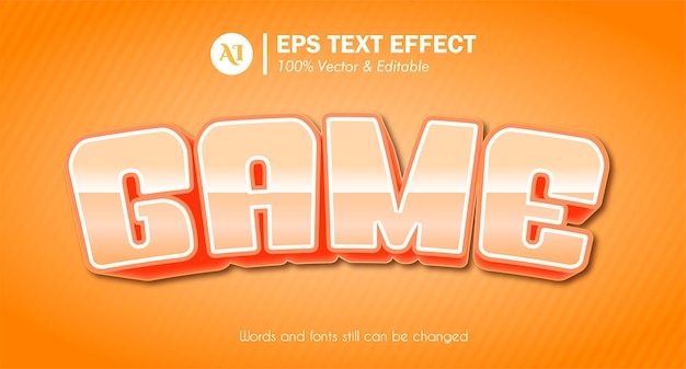 Premium Vector 3d Game Font Style Text Effect