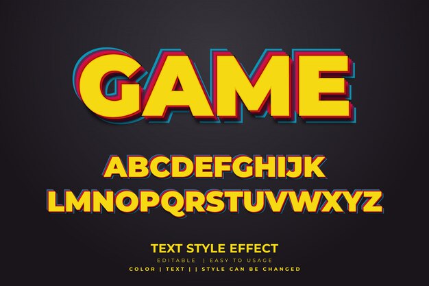 Premium Vector 3d Game Text Style With Paper Cut Effect