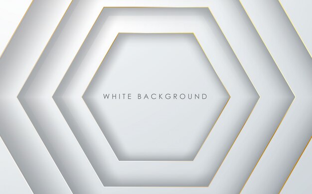 Premium Vector | 3d hexagon papercut white background Premium Vector | 3d hexagon papercut white background
