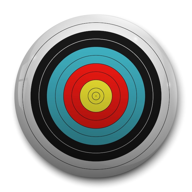 Premium Vector | 3d realistic target for archery target Premium Vector | 3d realistic target for archery target