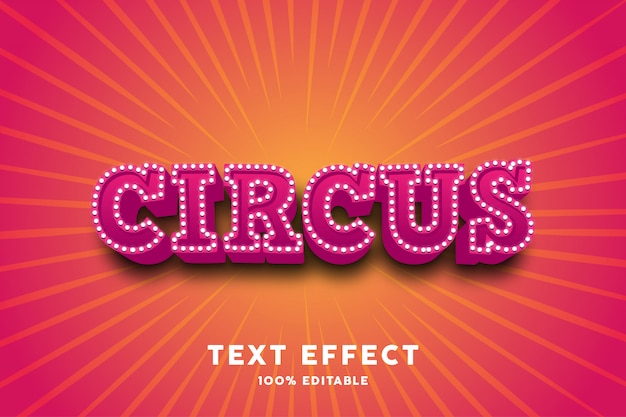 Premium Vector | 3d red circus text effect Premium Vector | 3d red circus text effect