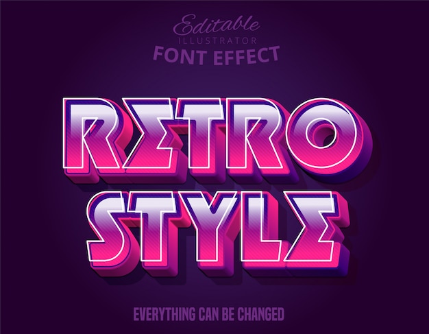 Premium Vector | 3d strong bold retro style text effect Premium Vector | 3d strong bold retro style text effect