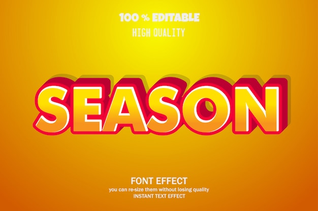 Premium Vector 3d Text Effect Editable Font