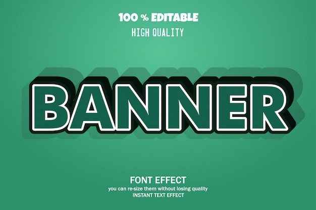 Premium Vector 3d Text Effect Editable Font