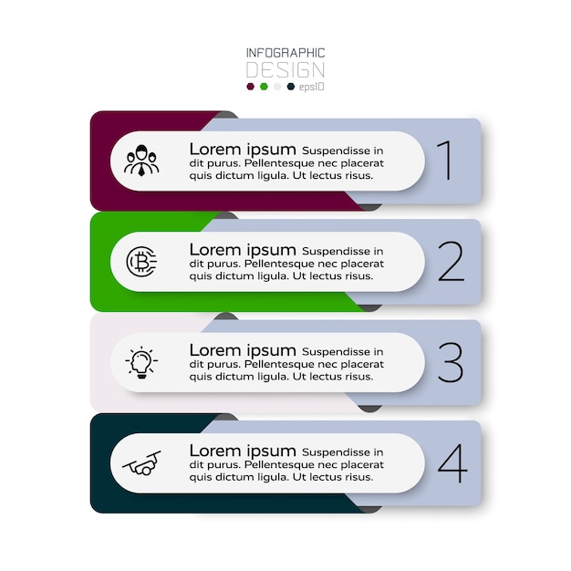 Premium Vector | 4 steps infographic. Premium Vector | 4 steps infographic.