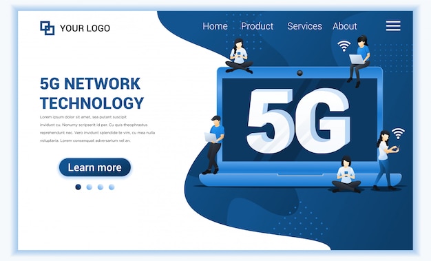 Premium Vector 5g Network Technology Concept New Internet Systems